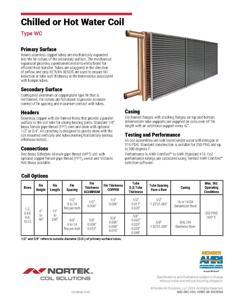 Water Replacement Coils | Nortek Air Solutions