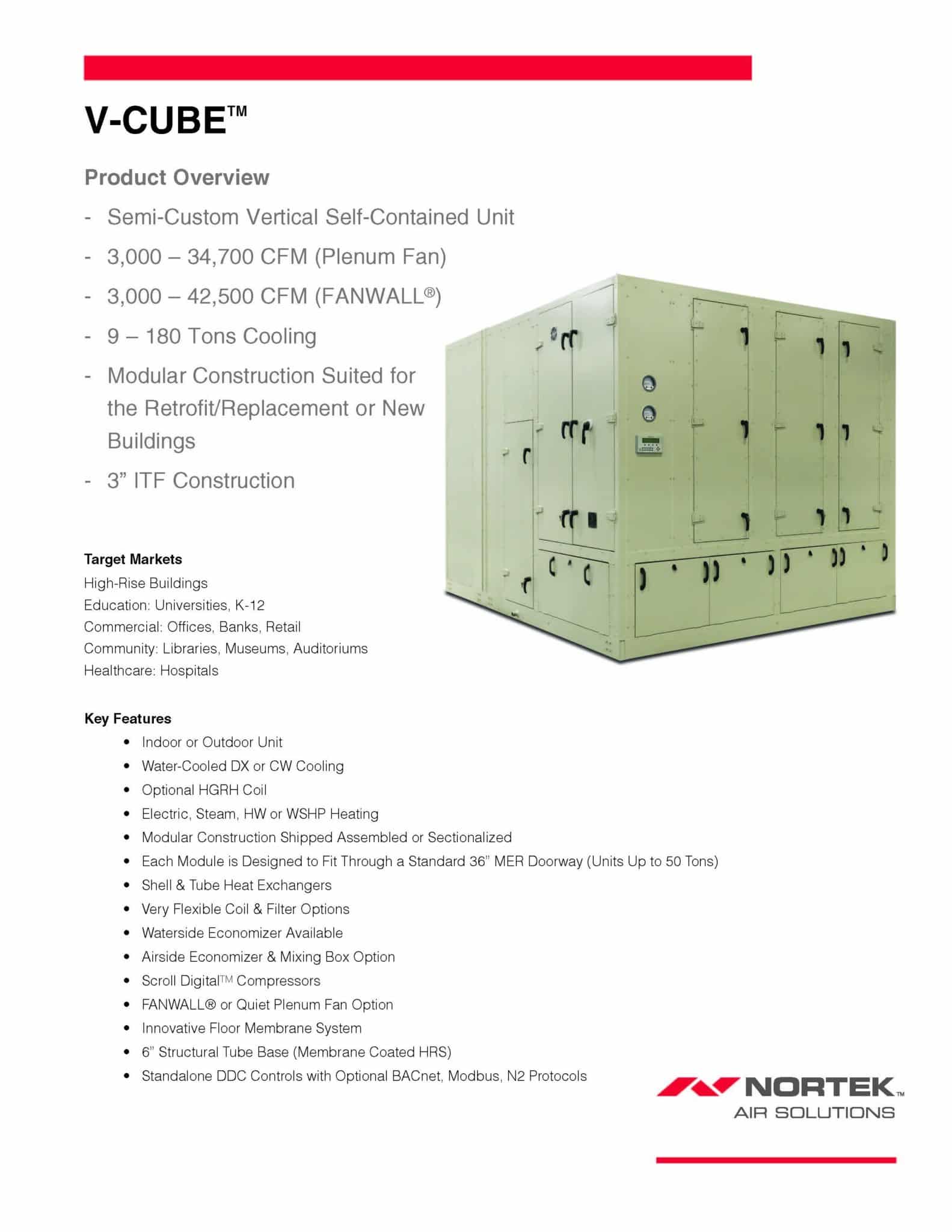 V-Cube™ Vertical Self-contained Systems | Nortek Air Solutions
