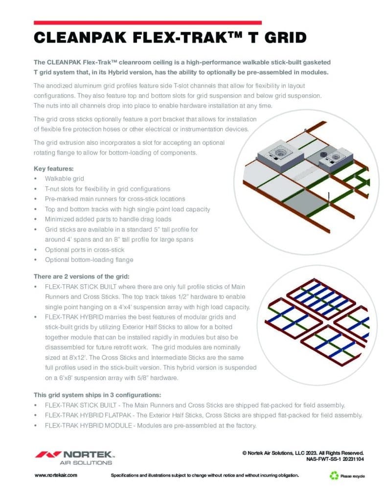 Nortek Air Solutions Launches Flex-Trak Stick-Built Ceiling Grid for ...